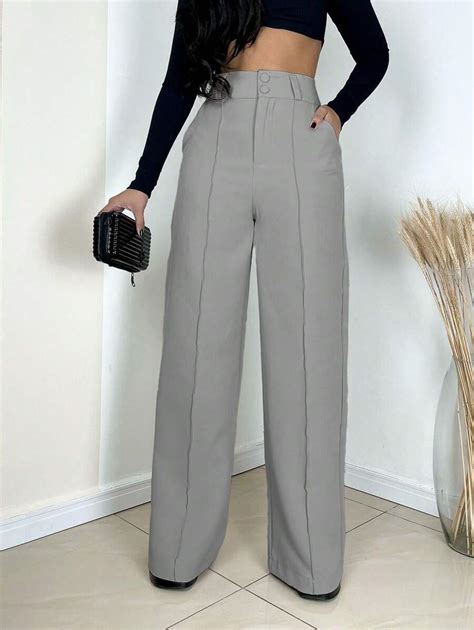 Aanddd Moda Ref As1191 As1191 2 Calça Feminina Alfaiataria Pantalona Calça Boca De Sino Cintura