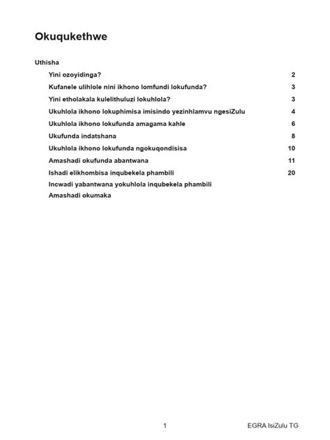 Egra Isizulu Teacher Guide T Pdf