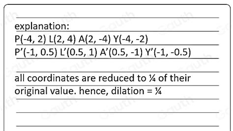 Solved Use Coordinate Notation To Describe The Dilation Express The
