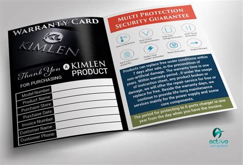 Product Insert Warranty Card Designs Web