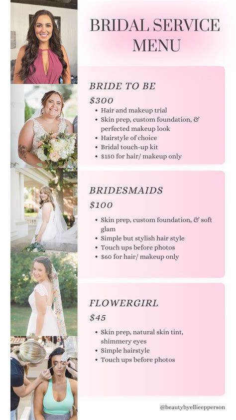Bridal Hair And Makeup Price List En 2024