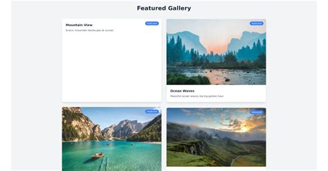 Grid Image Layout Free React Tailwind Component
