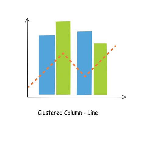 Column Chart Clipart In Cartoon Style Column Graph Flat Vector