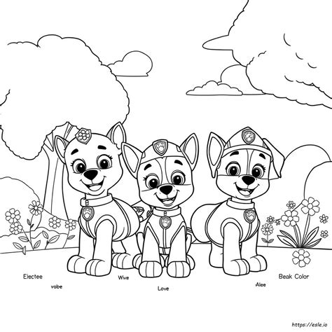 Lindo Paw Patrol Para Colorear