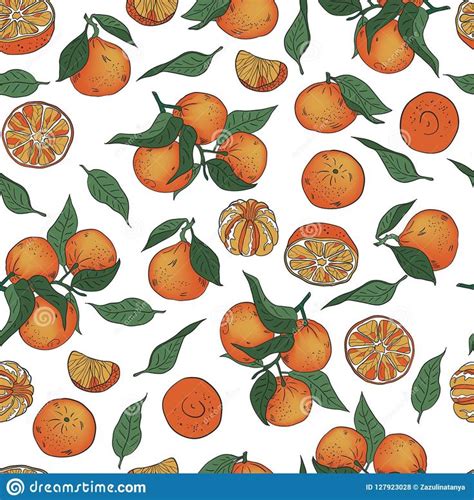Fresh And Juicy Tangerine Pattern