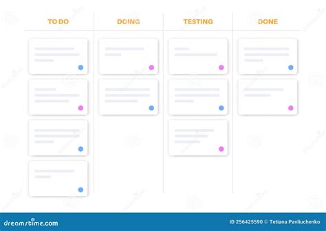 Scrum Board Methodology Stock Vector Illustration Of Software 256425590