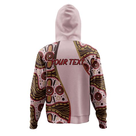Australia Aboriginal Custom Hoodie Aboriginal Inspired With Pink