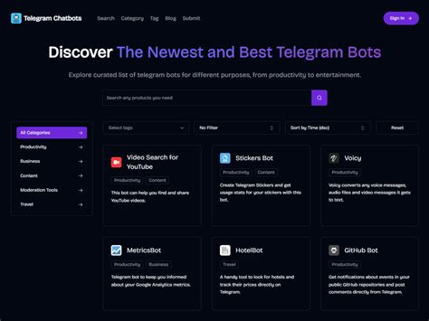 Telegram Chatbots Explore Curated List Of Telegram Bots For Different