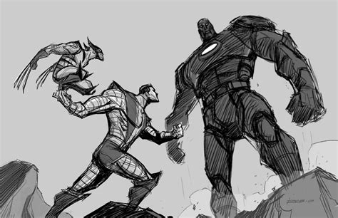 Awesomely Fun Superhero Sketch Art Bobby Rubio — Geektyrant