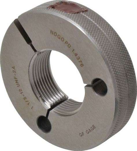 Gf Gage Threaded Ring Gage 1 12 12 Thread Unf Class 2a No Go