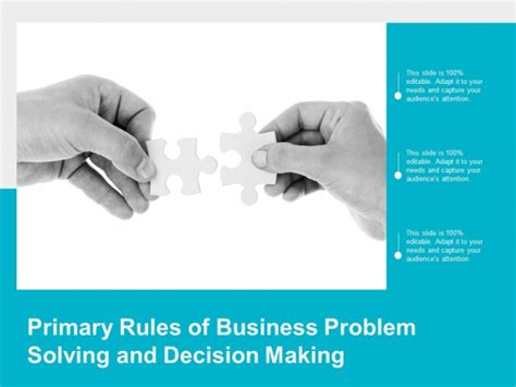 primary rules of business problem solving and decision making ppt