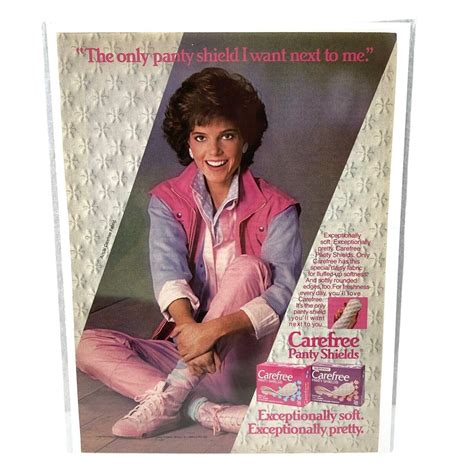 Vtg Print Ad 80s Carefree Panty Shield Genuine Magazine Advertisement