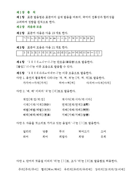 한국어 표준 발음법 Pdf