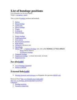 List Of Bondage Positions Pdf