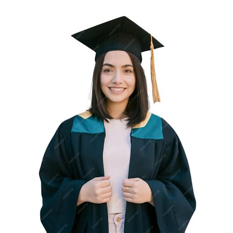 Premium Vector A Graduate Girl With Graduation Png