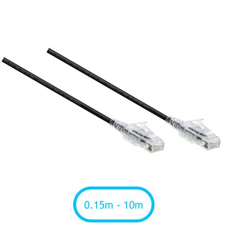 Cable Society Ultra Slim Black Cat6 Patch Cable Patch Lead