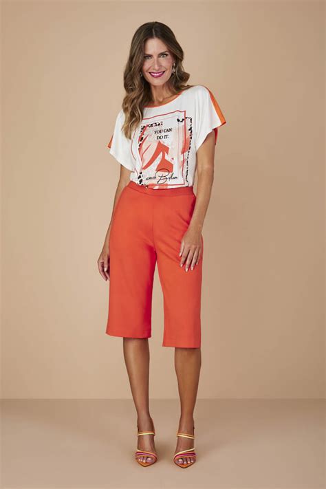 CalÇa Pantacourt CÓs Largo Laranja Mira Vest