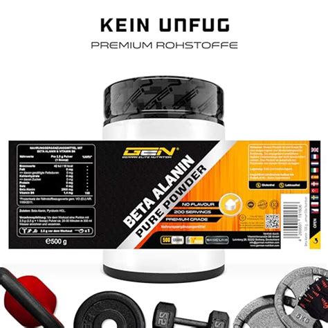Gen German Elite Nutrition Beta Alanin Im Beta Alanin Vergleich 2024