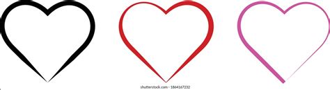 Collection Heart Vector Illustration Love Symbol 库存矢量图（免版税）1864167232