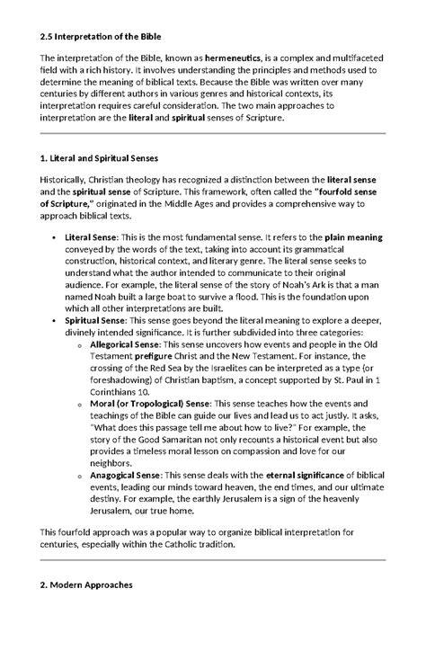 Biblical Interpretation Methods And Divisions Theo 25 Studocu