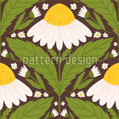 Radiant Chamomile Seamless Vector Pattern Design