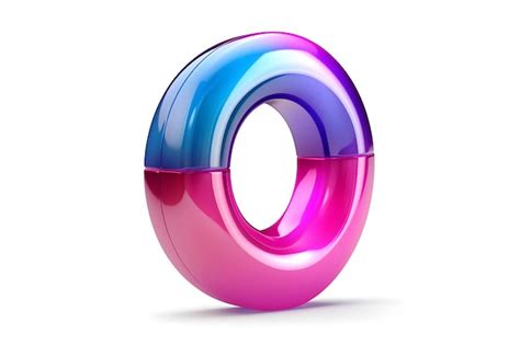 Premium Photo A Colorful O In A Circle On A White Background