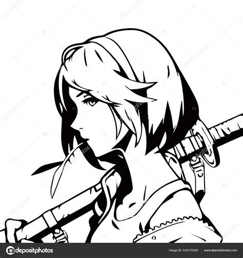 How To Draw Anime Girl Holding A Sword