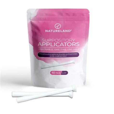 Natureland Vaginal Suppository Applicators For Womensoft Tip Auxiliary