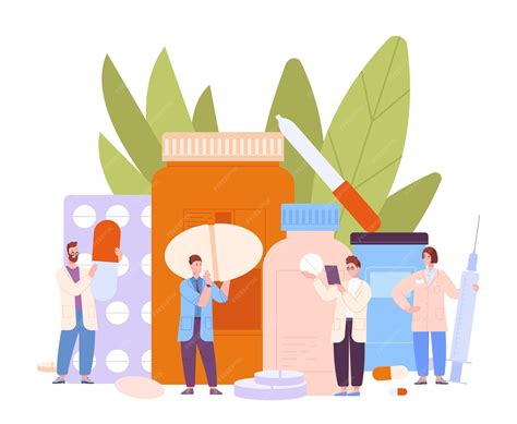 Premium Vector Pharmacists In Drug Industry Pharmacist On Pills