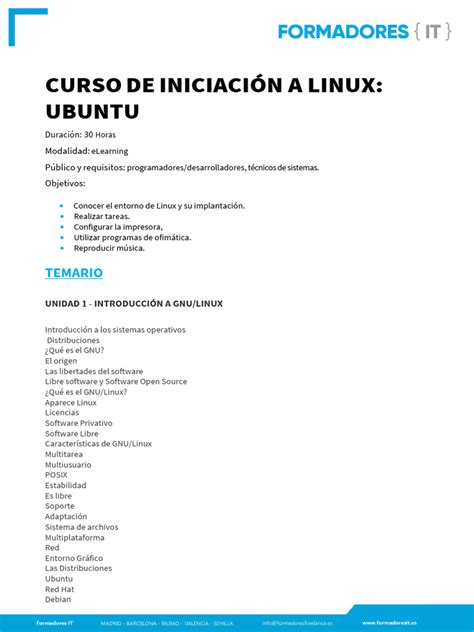 Iniciacion Linux Ubuntu Pdf Distribución De Linux Archivo De Computadora
