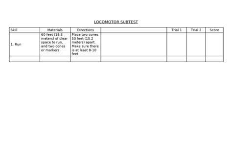 Locomotor Skills Assessment Pdf