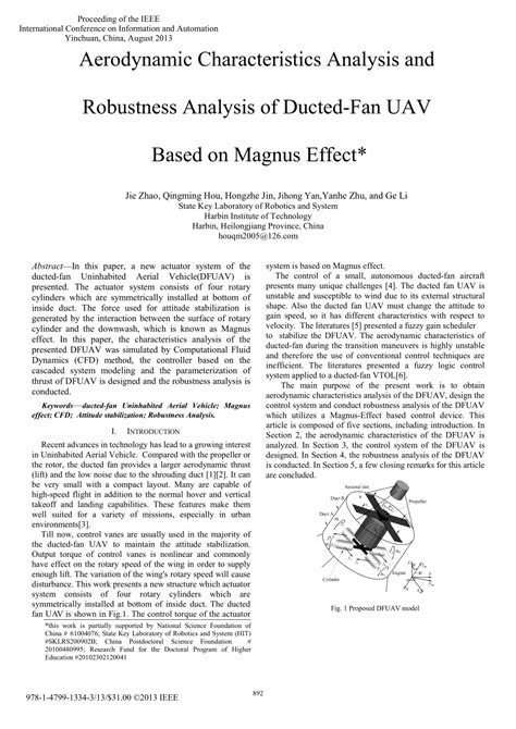 Pdf Aerodynamic Characteristics Analysis And Robustness Analysis Of