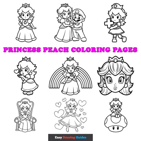 Anime Princess Peach Coloring Pages Coloring Pages