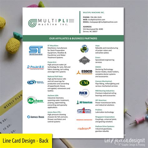 Product Line Cards Vendor Line Cards Manufacturing Line Cards Portfolio