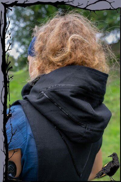 Mittelalter Larp Überkleid Schatten Assassine Rebellin Mit Kapuze
