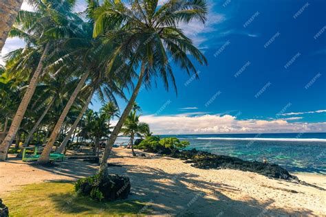 Premium Photo Tropical Beach On South Side Of Samoa Island With