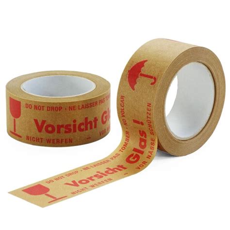 Papierklebeband Vorsicht Glas 50 Mm X 50 M 130 My