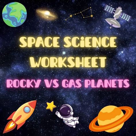 Rocky Vs Gas Planets Worksheet By Summers Stem Supply Tpt