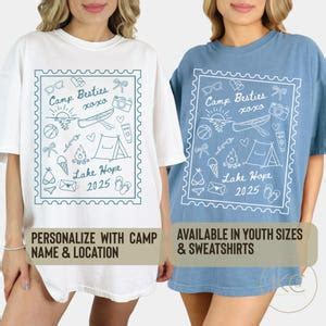 Matching Friends Summer Camp T Shirt Custom Name Group Camping Shirts