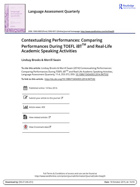 Contextualizing Performances Comparing Performance Pdf Test Of