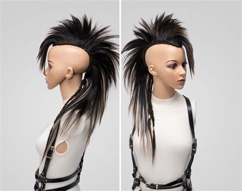 Cyberpunk Headpiece Mohawk Cosplay Wigs Commission Drag Queen Costume