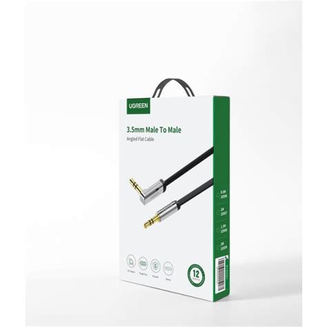 Ugreen Audio Cable 35mm Male To 35mm Angled Male Black 15m Av119