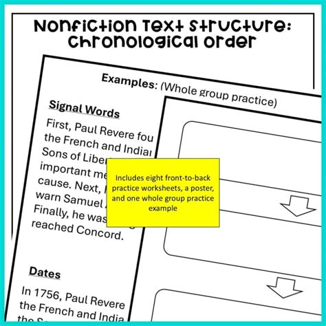 Text Structure Chronology By Literacy Chamber Tpt