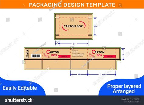 Carton Box Packaging Design Template Stock Vector Royalty Free