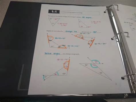 Missing Angles Notes Math Love