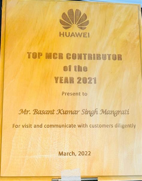 Basant Kumar Singh On Linkedin Work Huawei Appreciationday2021