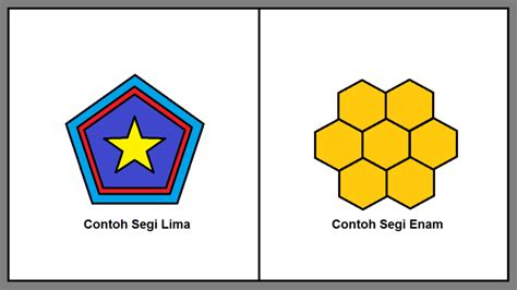 Contoh Benda Berbentuk Segi Lima Dan Segi Enam
