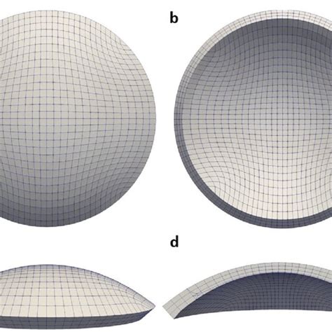 Example Of A Finite Element Mesh For A Human Cornea The Solid Model Is Download Scientific