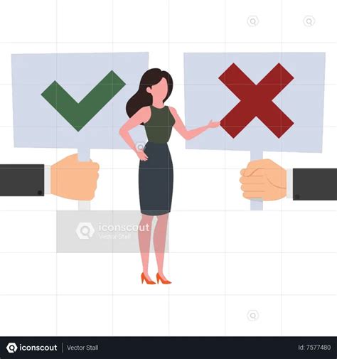 Girl Voting No Illustration Free Download Miscellaneous Illustrations