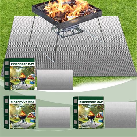 Heat Resistant Fireproof Mat Portable Grill Matt For Outdoor Grill Deck